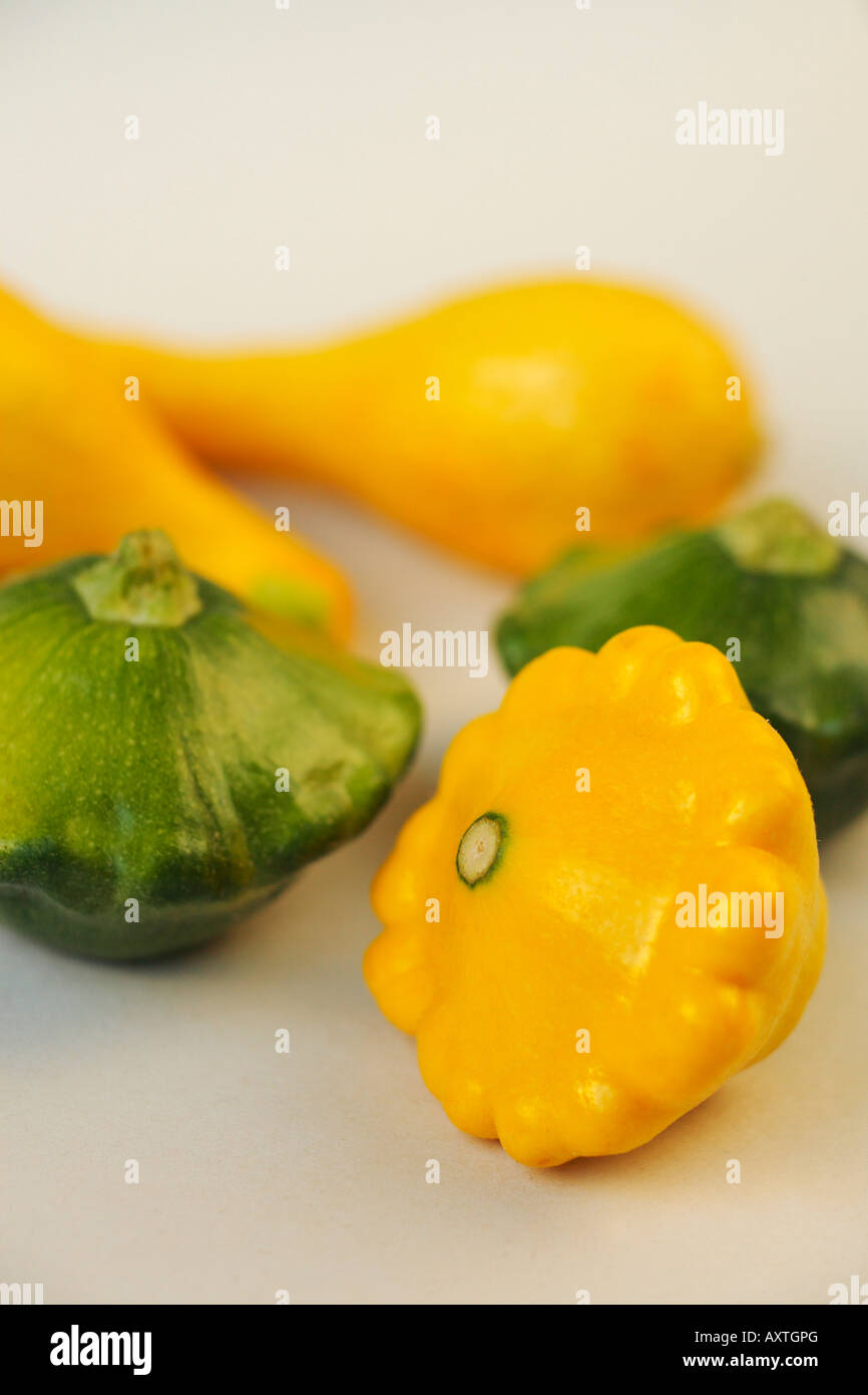 Varieties of squash on a white background Stock Photo - Alamy
