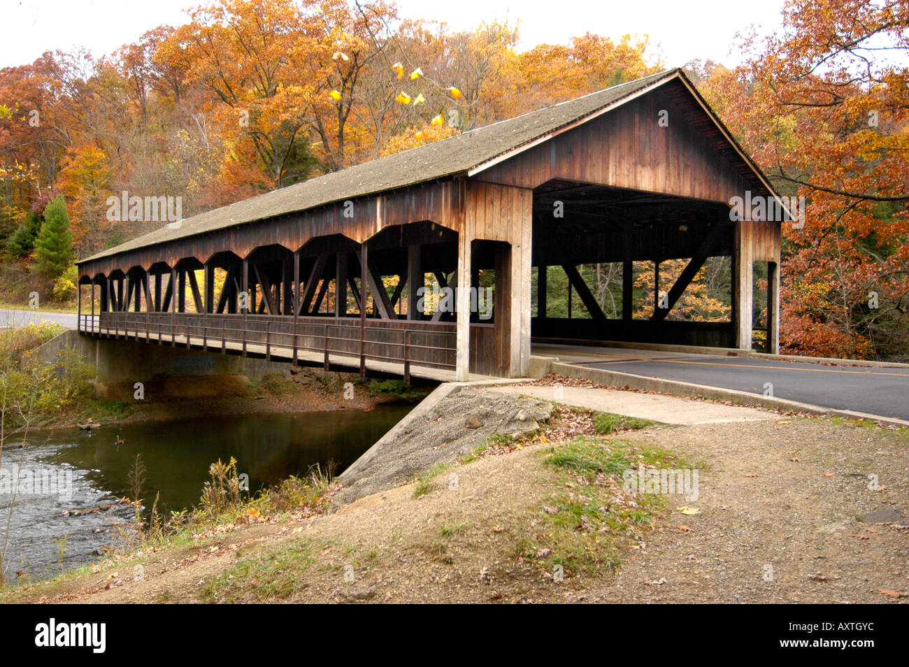 Fall colors at Clear Fork Gorge in northern Ohio OH Stock Photo - Alamy