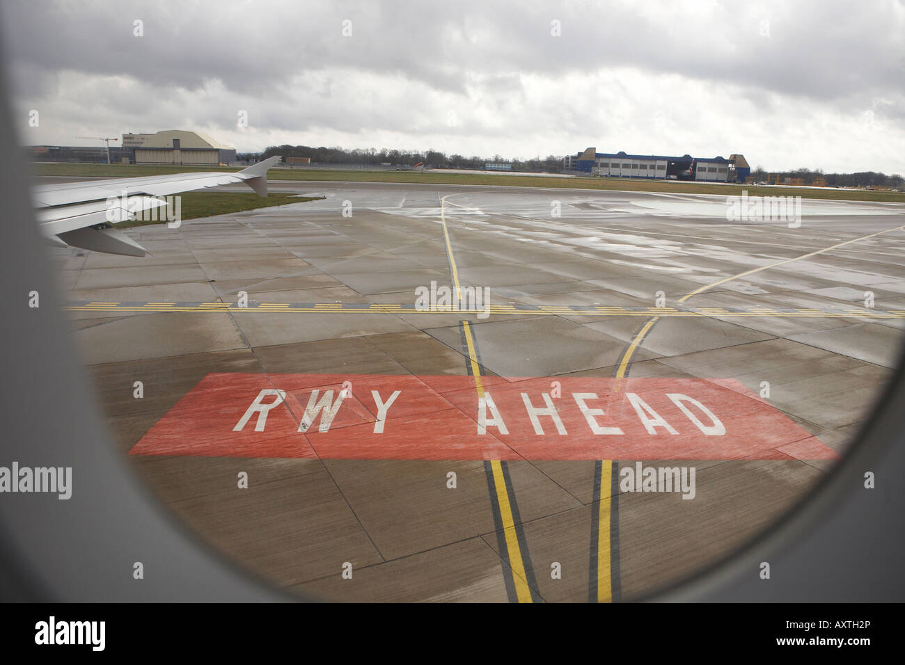 Aircraft preparing to take off Stock Photo - Alamy