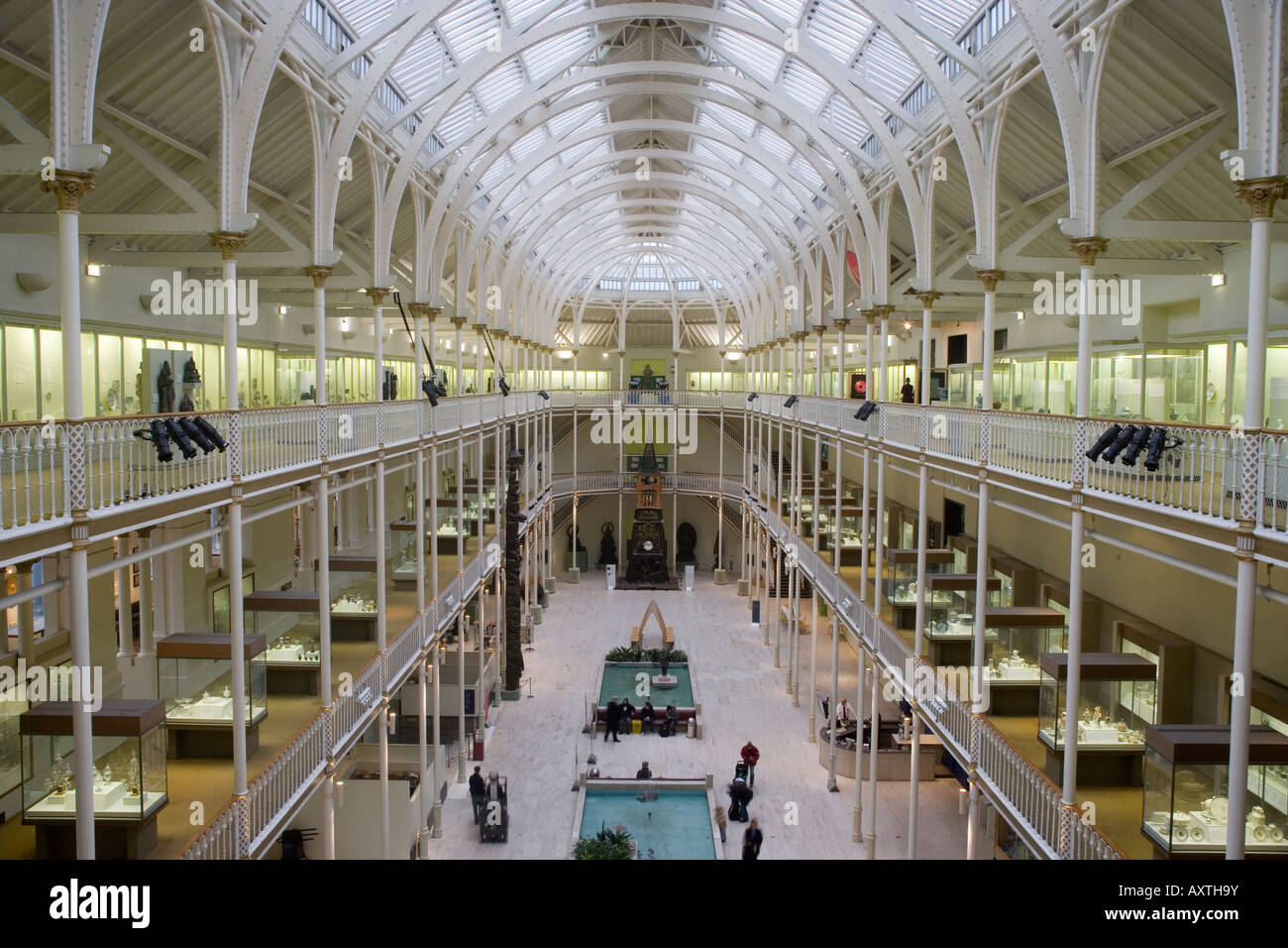 Museum of Scotland interior showing Millennium Clock Edinburgh Stock ...