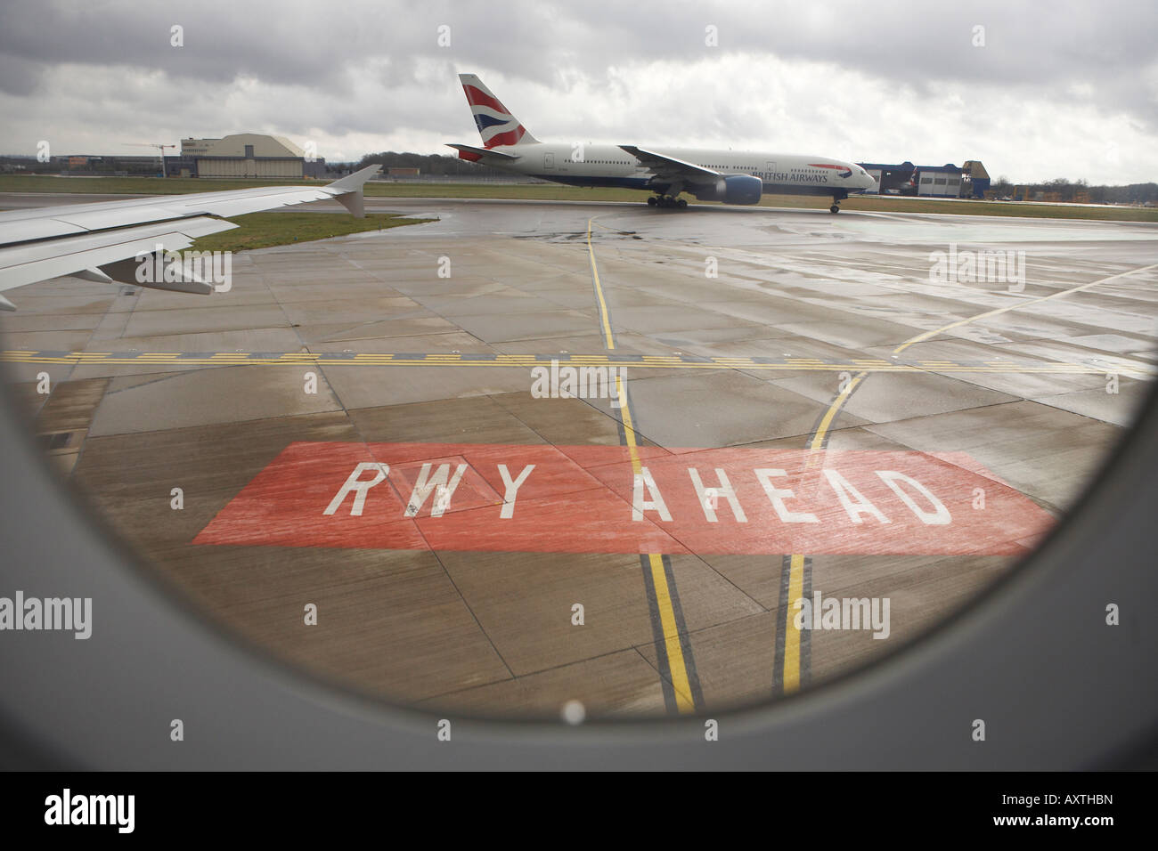 Aircraft preparing to take off Stock Photo - Alamy