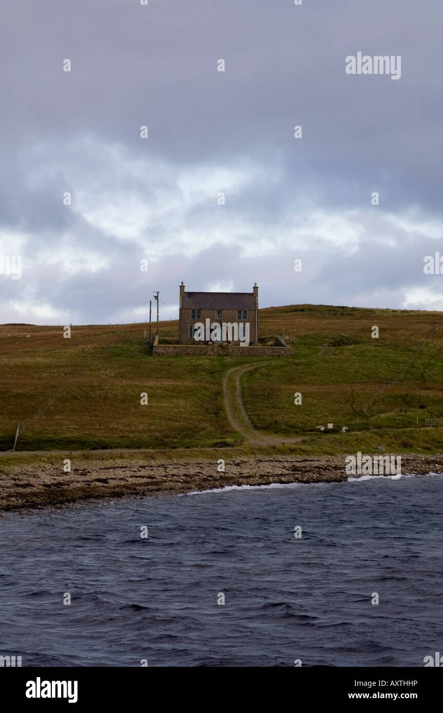 Remote House on the Island of Yell, Shetland Islands, Scotland Stock ...