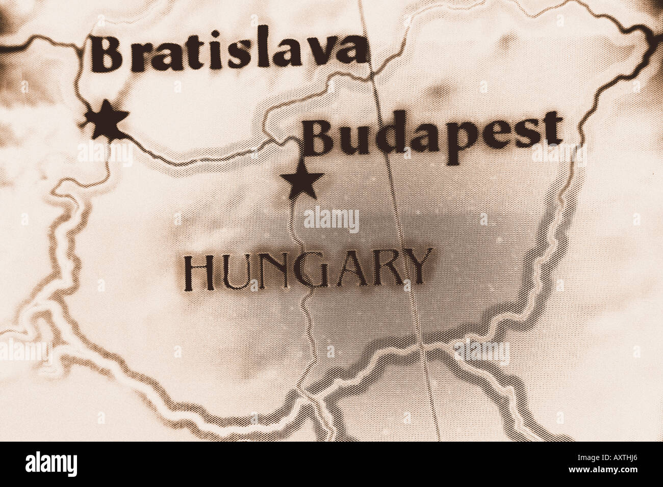 Hungary world map close hi-res stock photography and images - Alamy