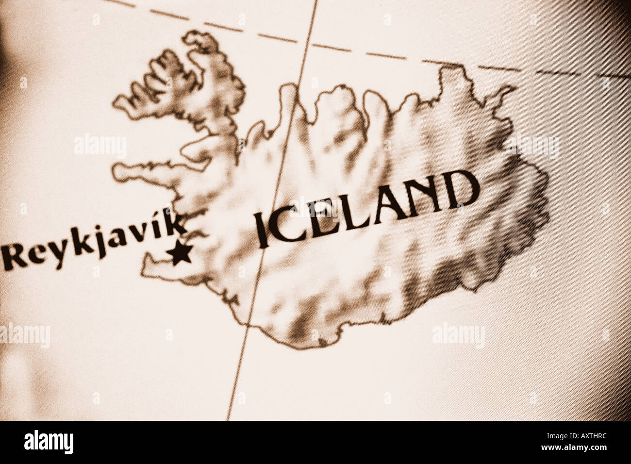 Map of iceland current hi-res stock photography and images - Alamy