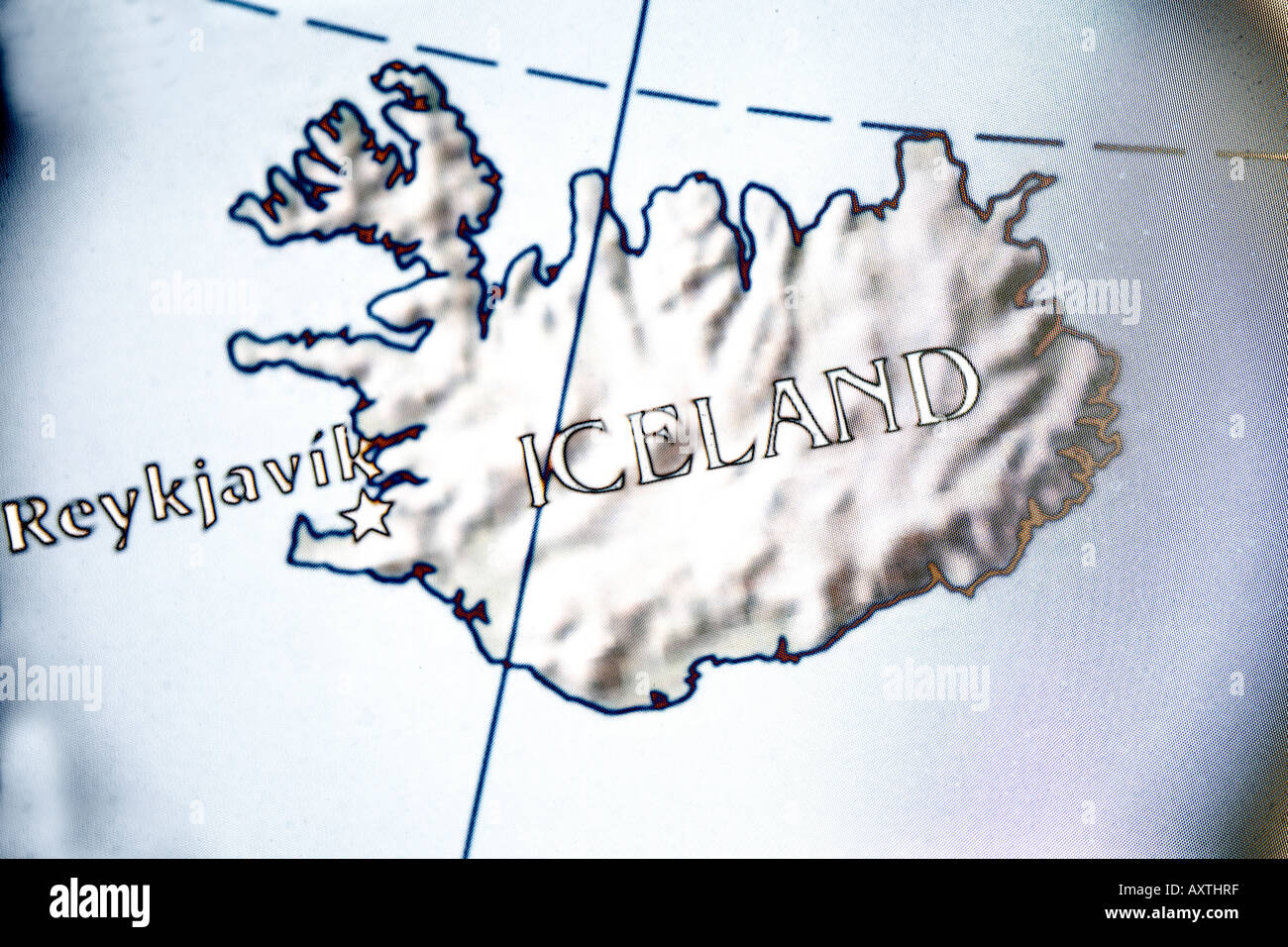 Map of iceland current hi-res stock photography and images - Alamy