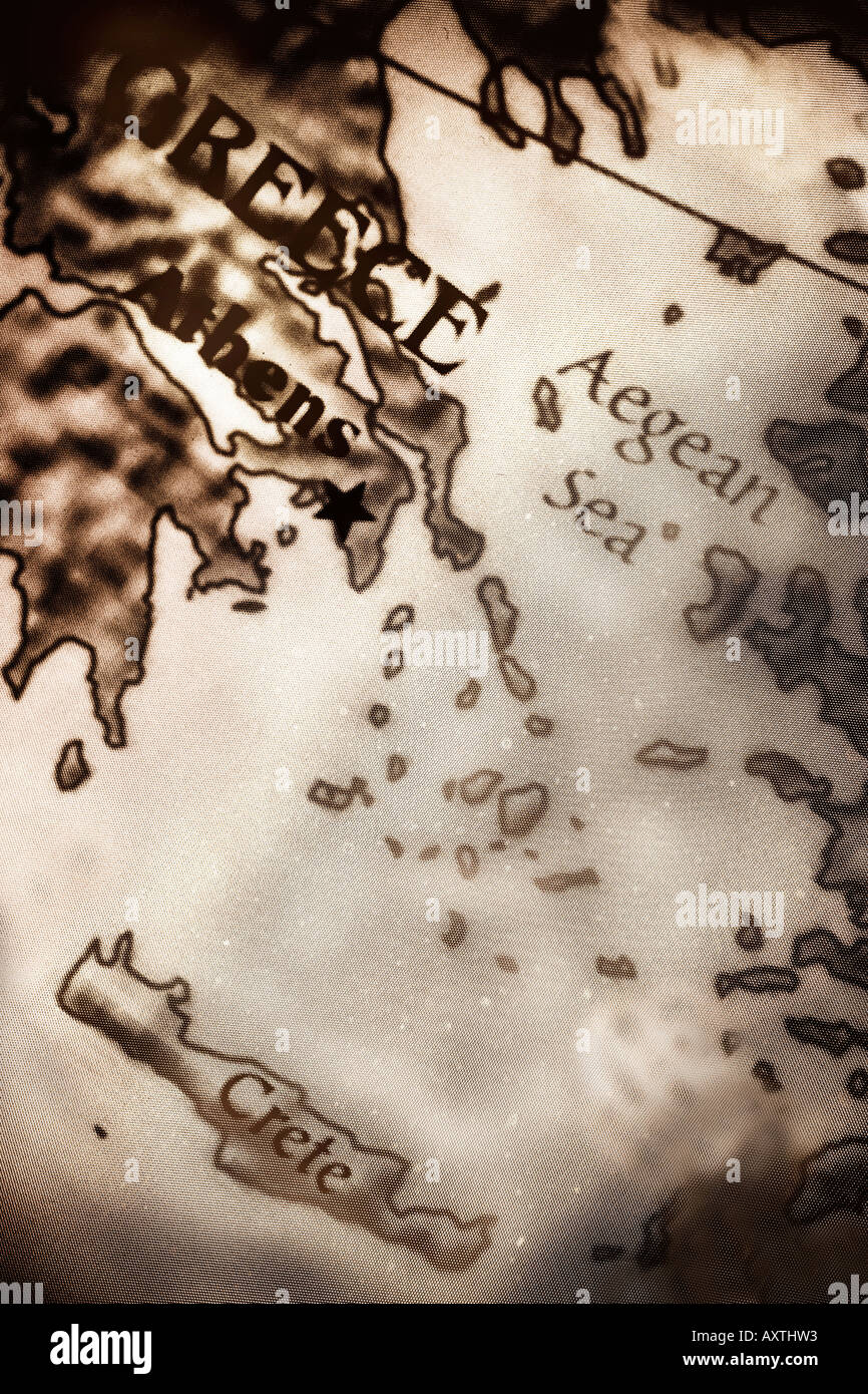 Map of crete hi-res stock photography and images - Alamy