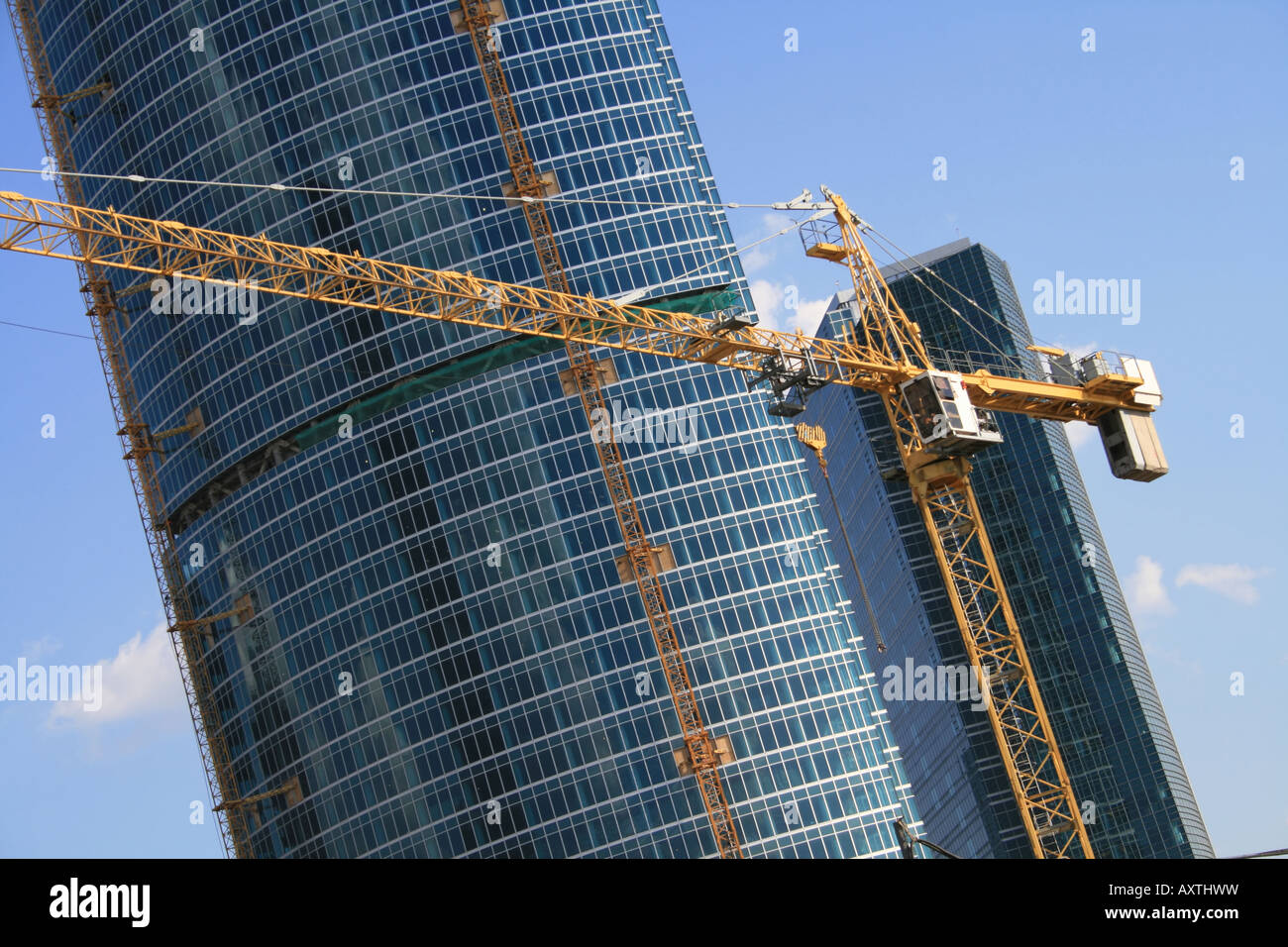 Construction of modern buildings in Moscow (Russia Stock Photo - Alamy