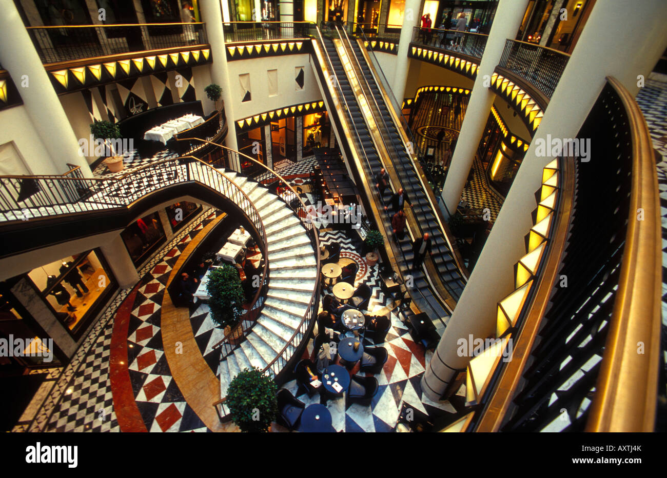 Berlin. Friedrichstrasse. Quartier 206, interior. Luxurious shopping ...