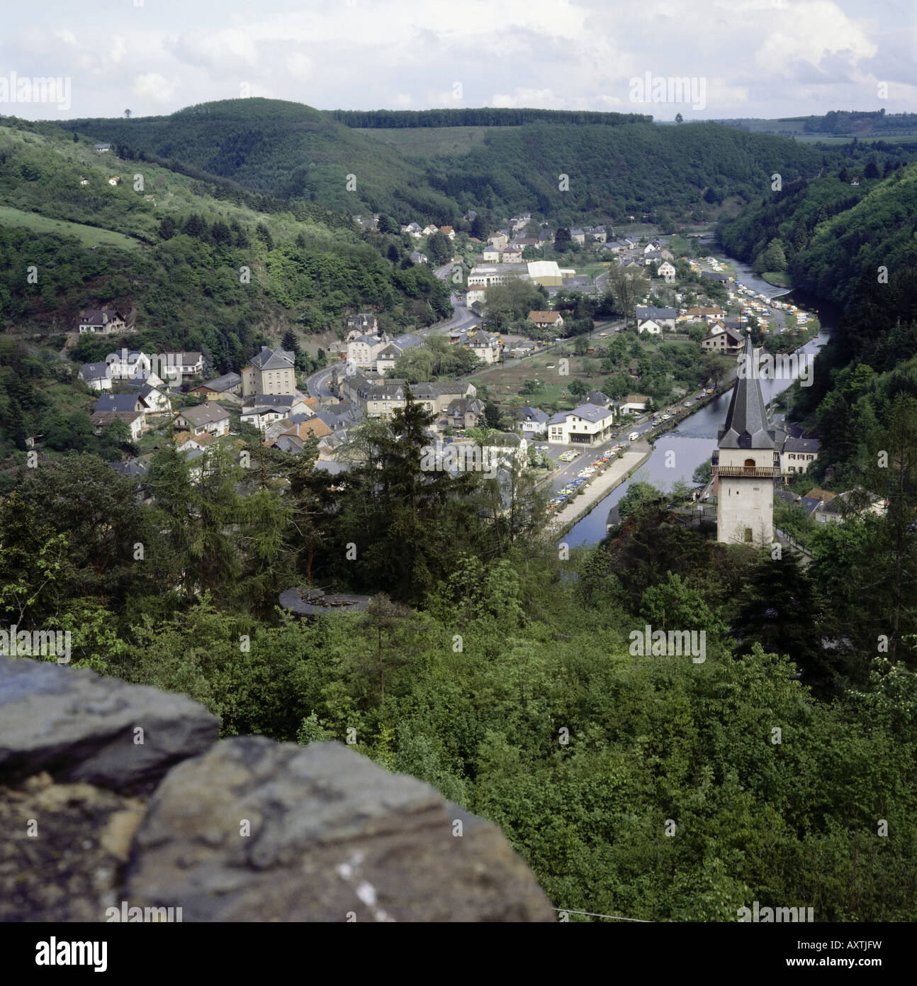 geography / travel, Luxembourg, Vianden, overviews, Our River Stock ...