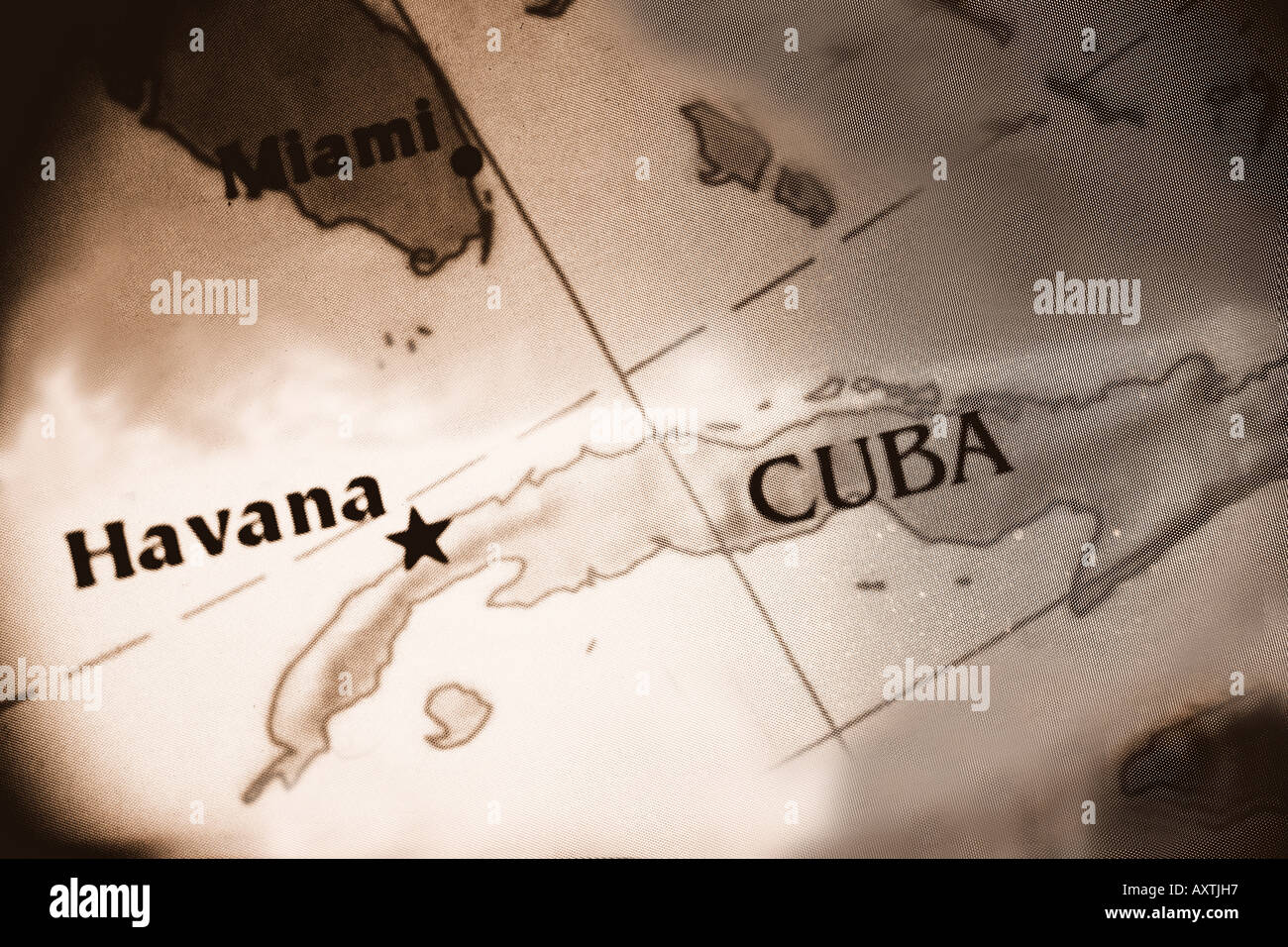 Map Of Cuba And Florida Stock Photos & Map Of Cuba And Florida Stock ...