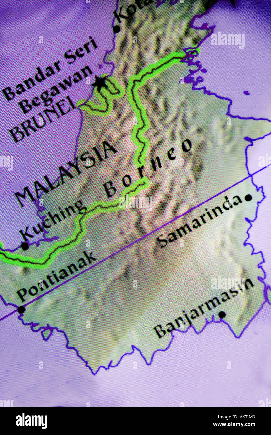 Borneo Map High Resolution Stock Photography and Images - Alamy