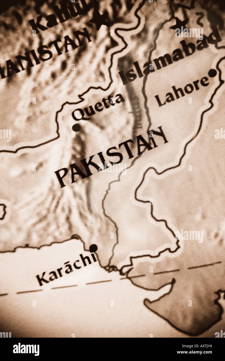 Pakistan map hi-res stock photography and images - Alamy