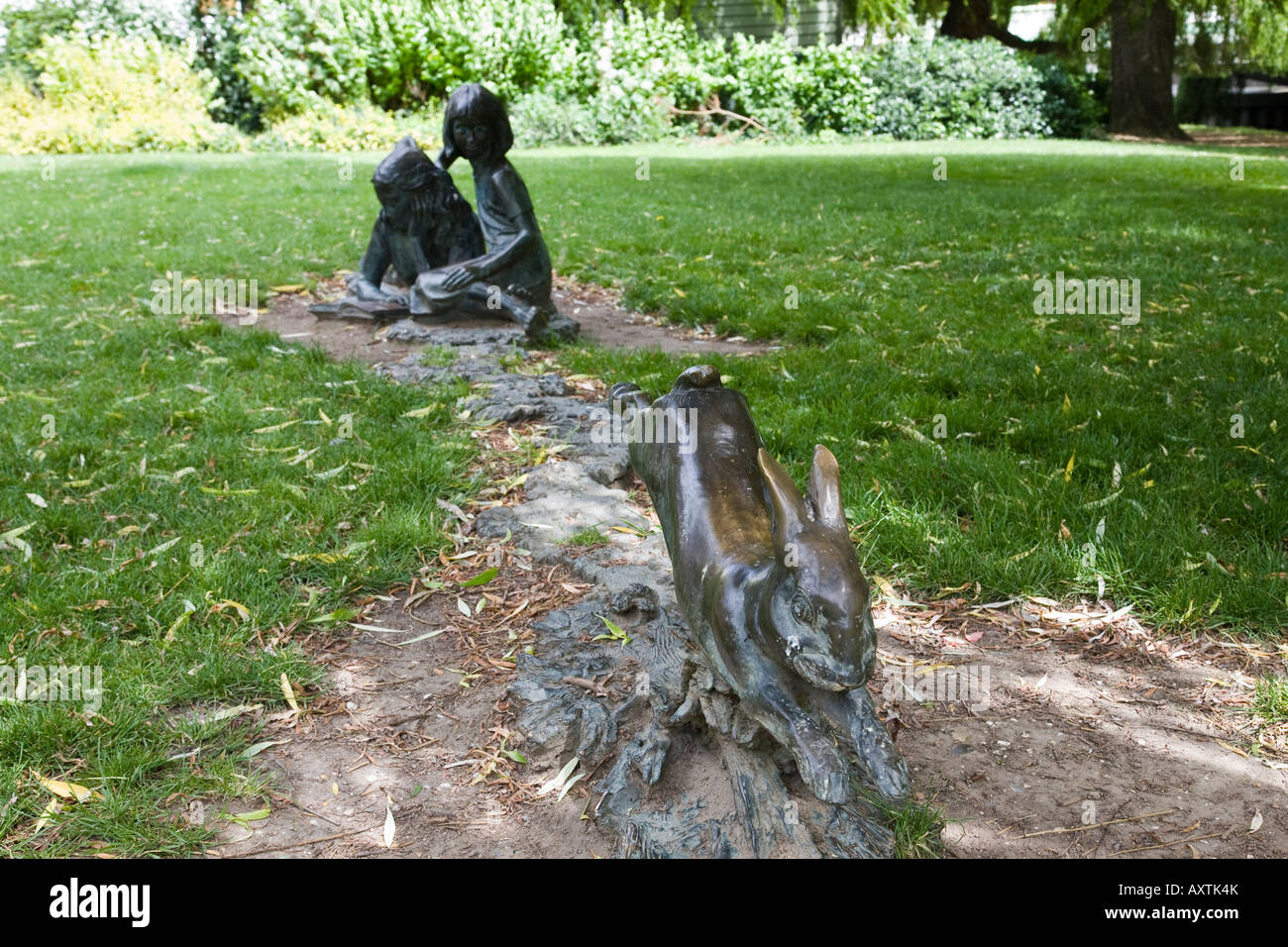 Part of Alice and the White rabbit sculpture by Edwin Russell located ...