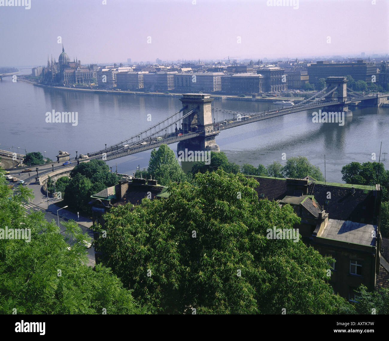 geography / travel, Hungary, Budapest, overviews, bridge, Danube River ...