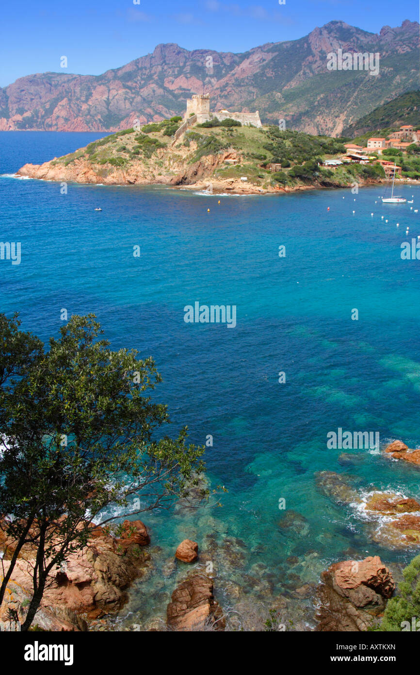 view of Girolata, Corsica, France Stock Photo - Alamy