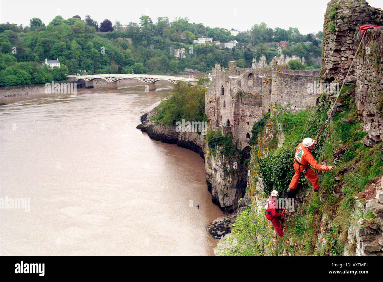 Chepstow castle view river hi-res stock photography and images - Alamy