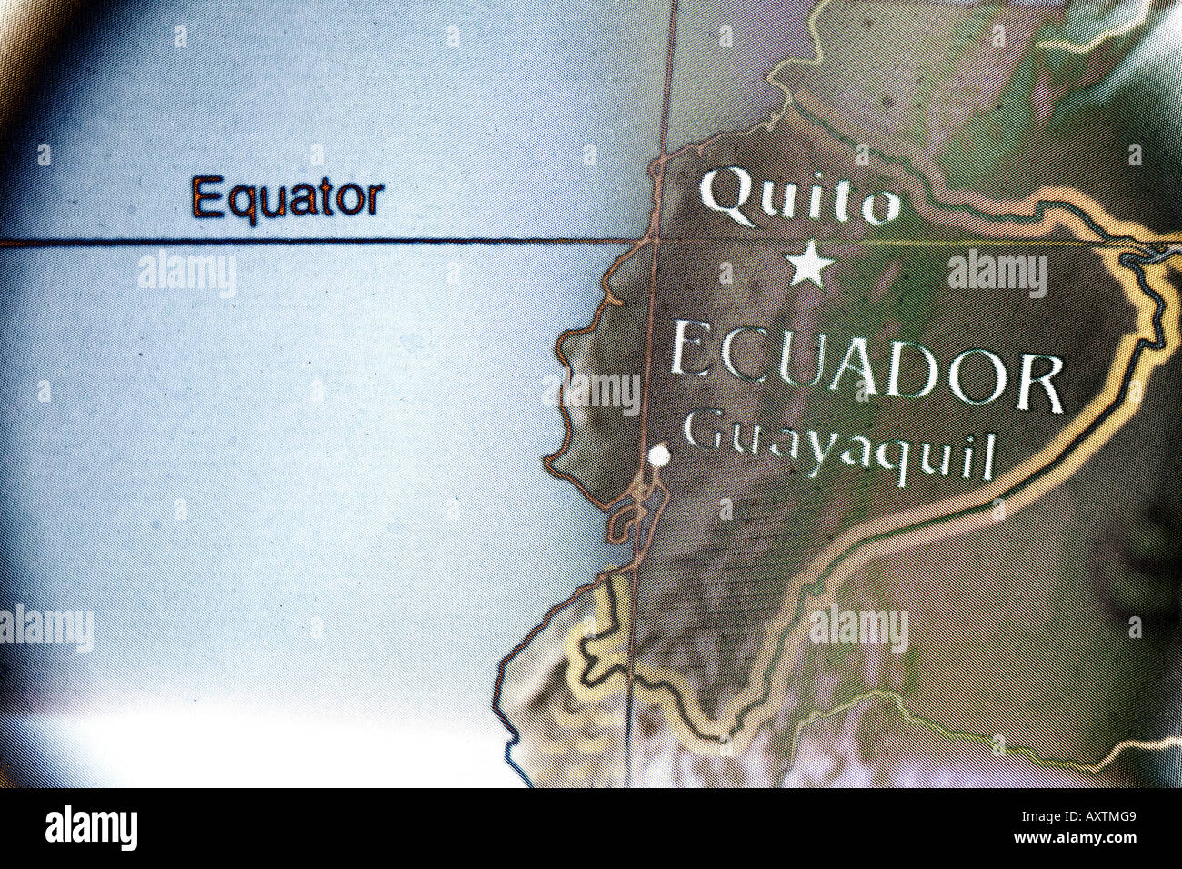 Current map of the country of Ecuador located in South America Stock ...
