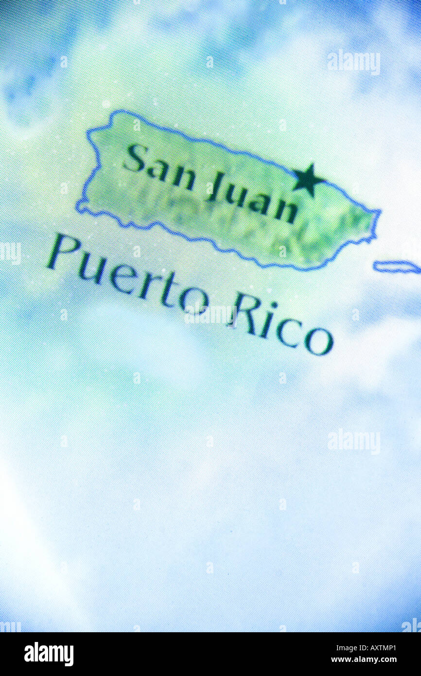 Puerto rico island map hi-res stock photography and images - Alamy