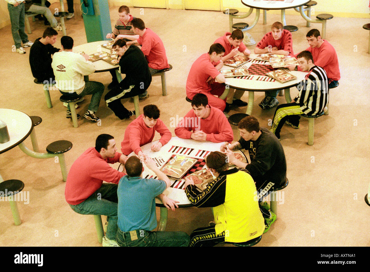 Dining room at HMP Parc Bridgend Wales UK Stock Photo - Alamy