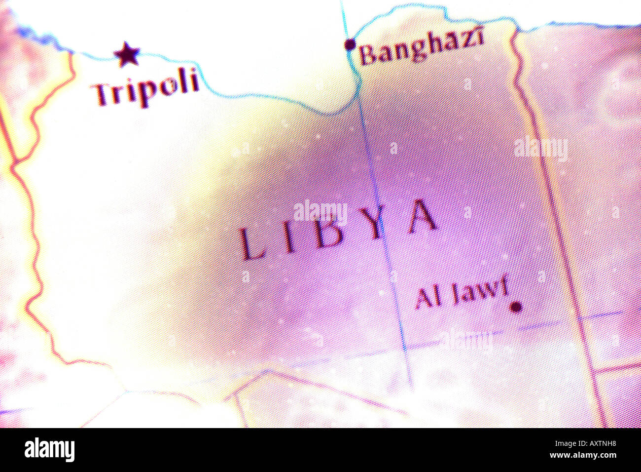 Current map of Libya Stock Photo - Alamy