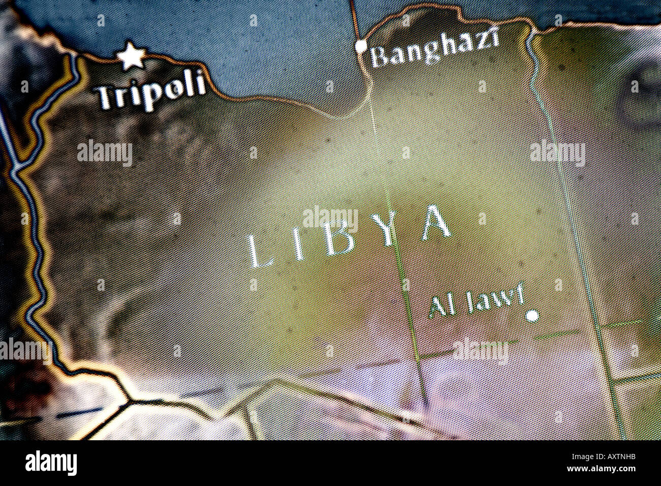 Current map of Libya Stock Photo - Alamy