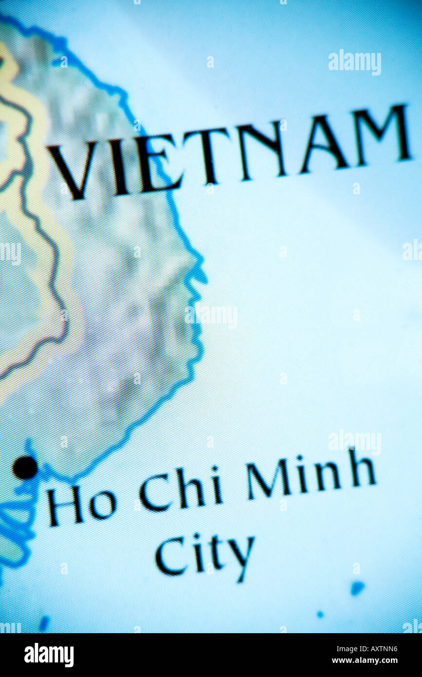 Current map of the country of Vietnam located in Asia Stock Photo - Alamy