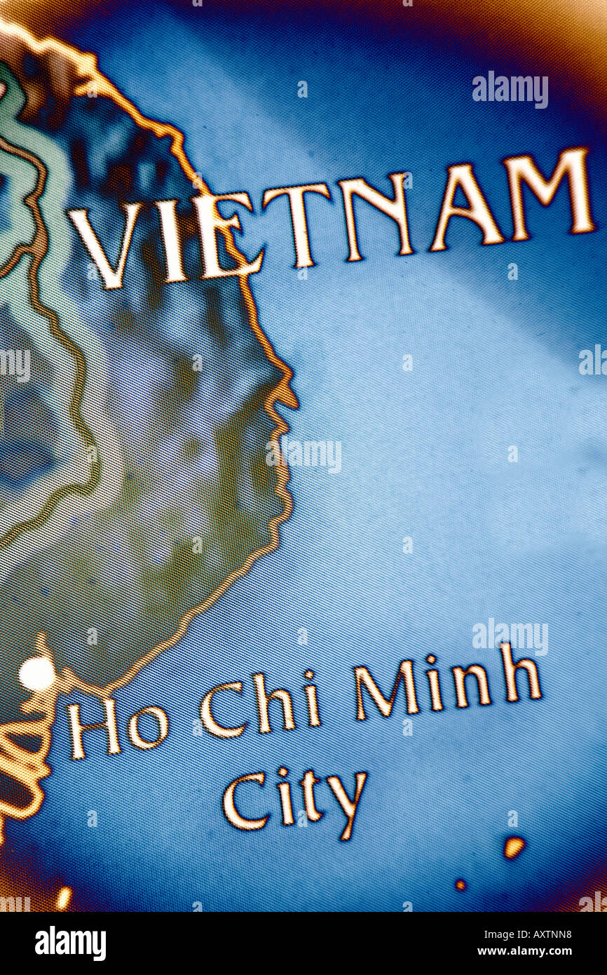 Current map of the country of Vietnam located in Asia Stock Photo - Alamy