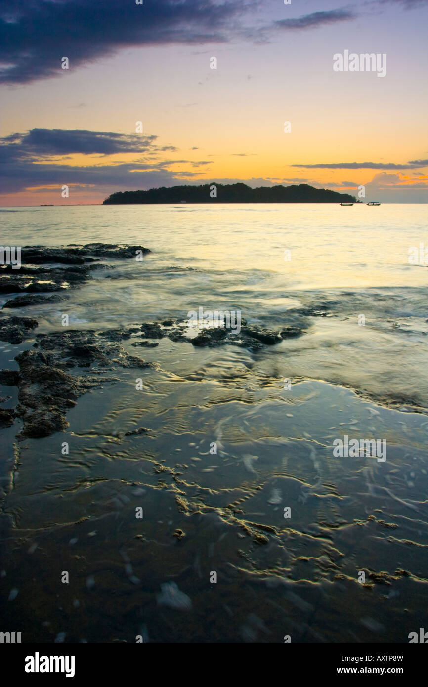 The sun setting behind Isla Santa Catalina photographed from Santa ...