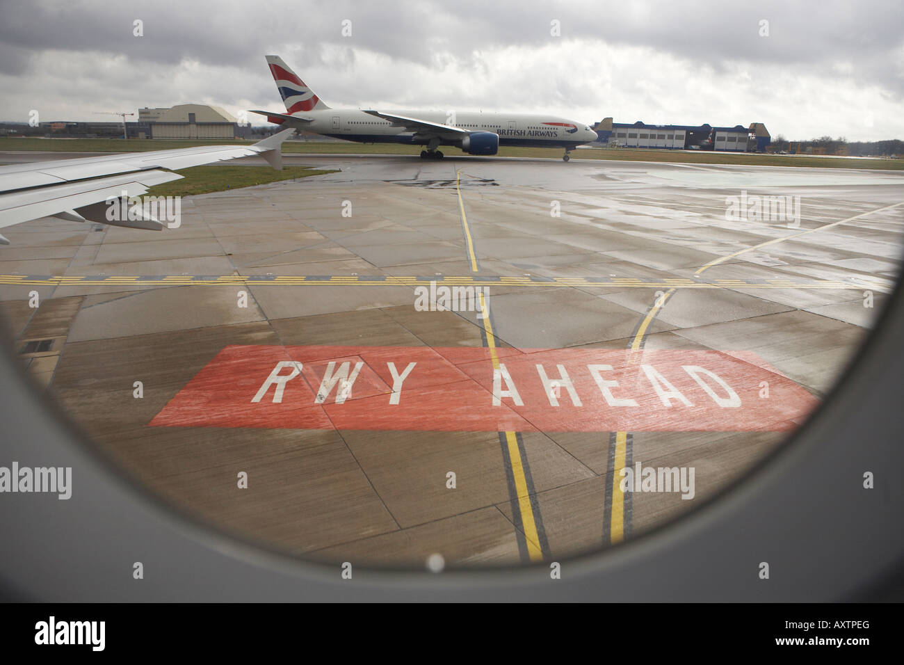 Aircraft preparing to take off Stock Photo - Alamy