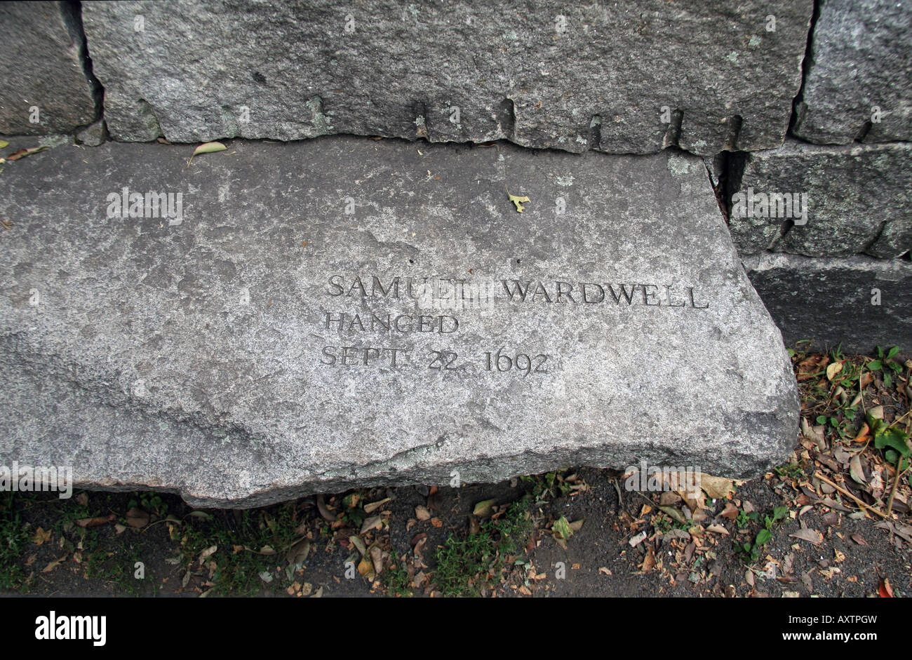 The memorial seat to Samuel Wardwell, hanged 22 September 1692, in the ...