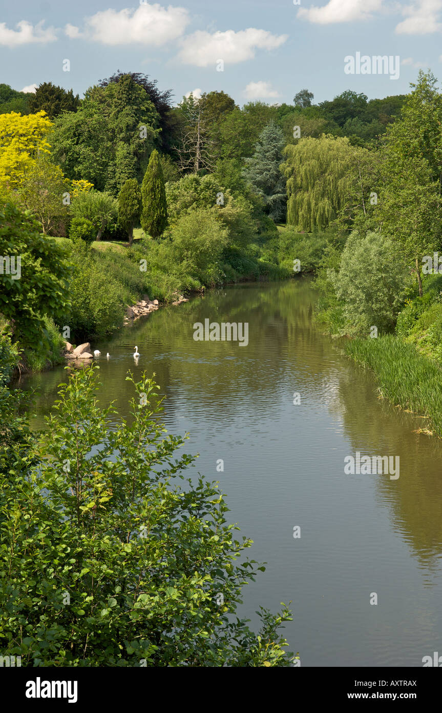 River Teme at Knightwick Elgar s favourite view in Worcestershire Stock ...