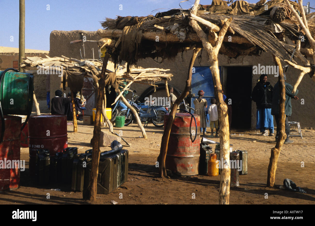Petrol station in the desert, Kidal, Northern Mali, West Africa Stock ...