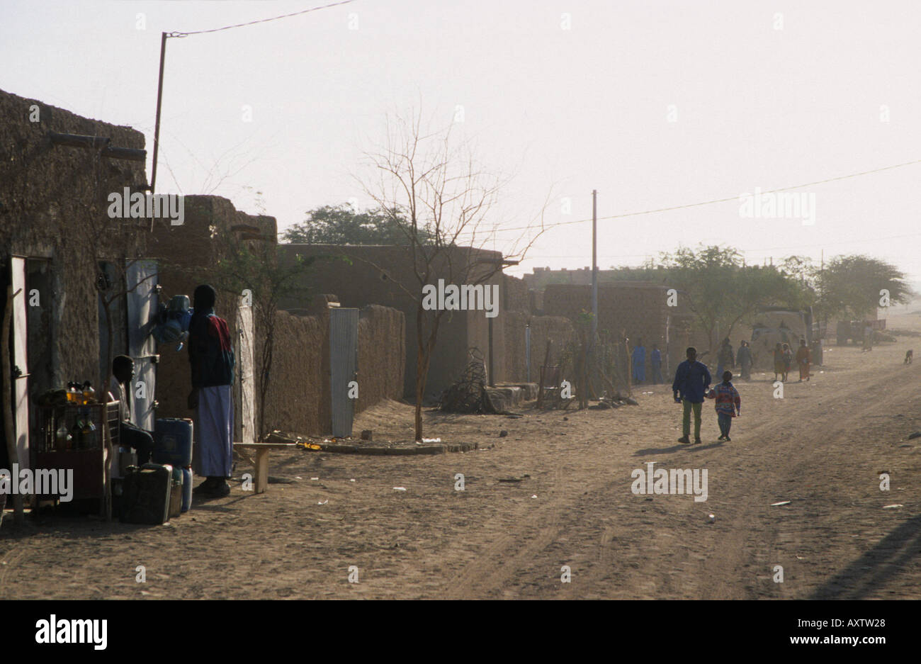 Dusty streets of a desert town, Kidal, Northern Mali, West Africa Stock ...