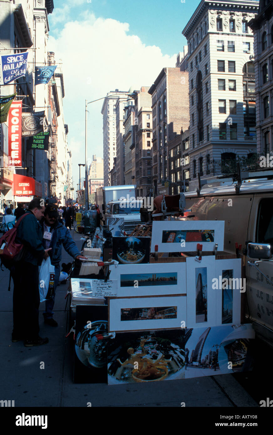 Busy shopping street in lower east side New York city America Stock ...