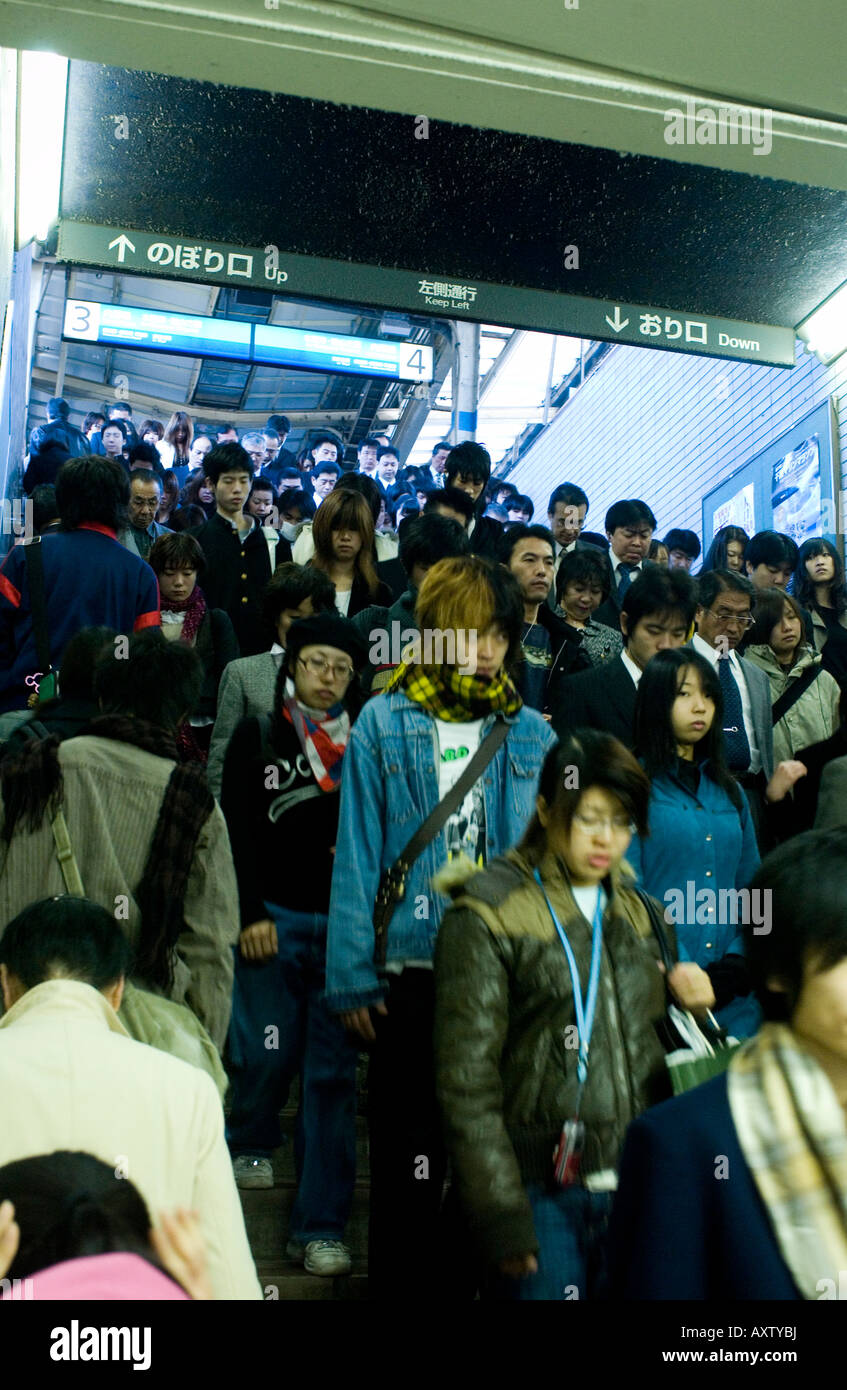 commuters during Tokyo rush hour, Japan Stock Photo - Alamy