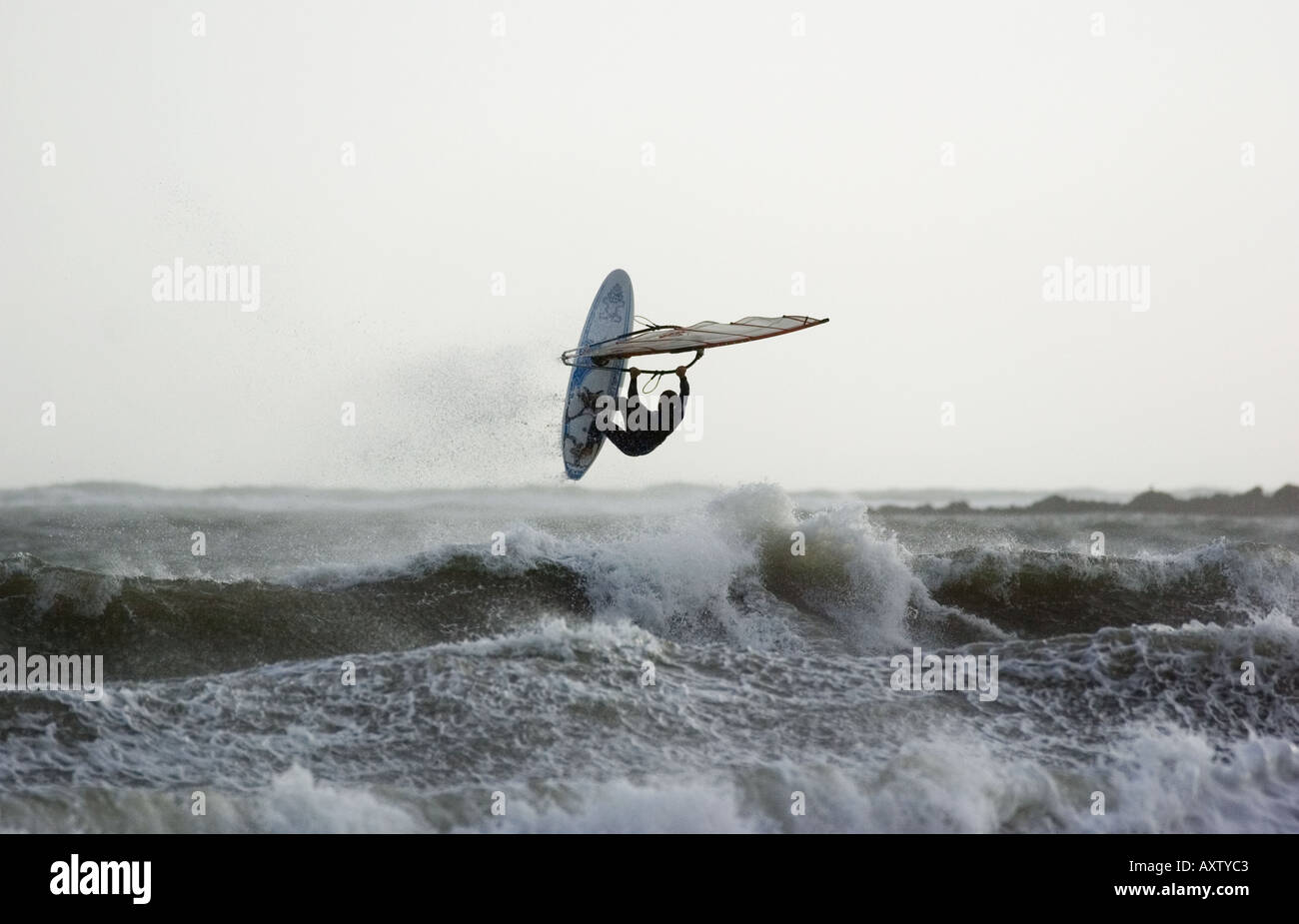 Windsurfing Horton Beach Gower Peninsular South Wales Stock Photo - Alamy