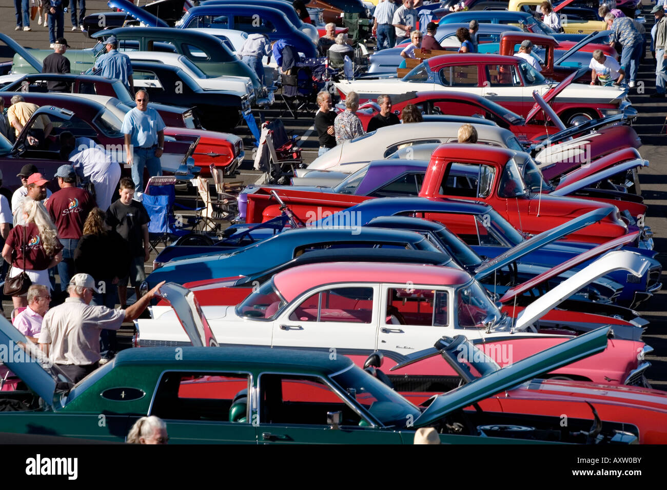 Antique and classic car show on the Oregon coast Stock Photo - Alamy