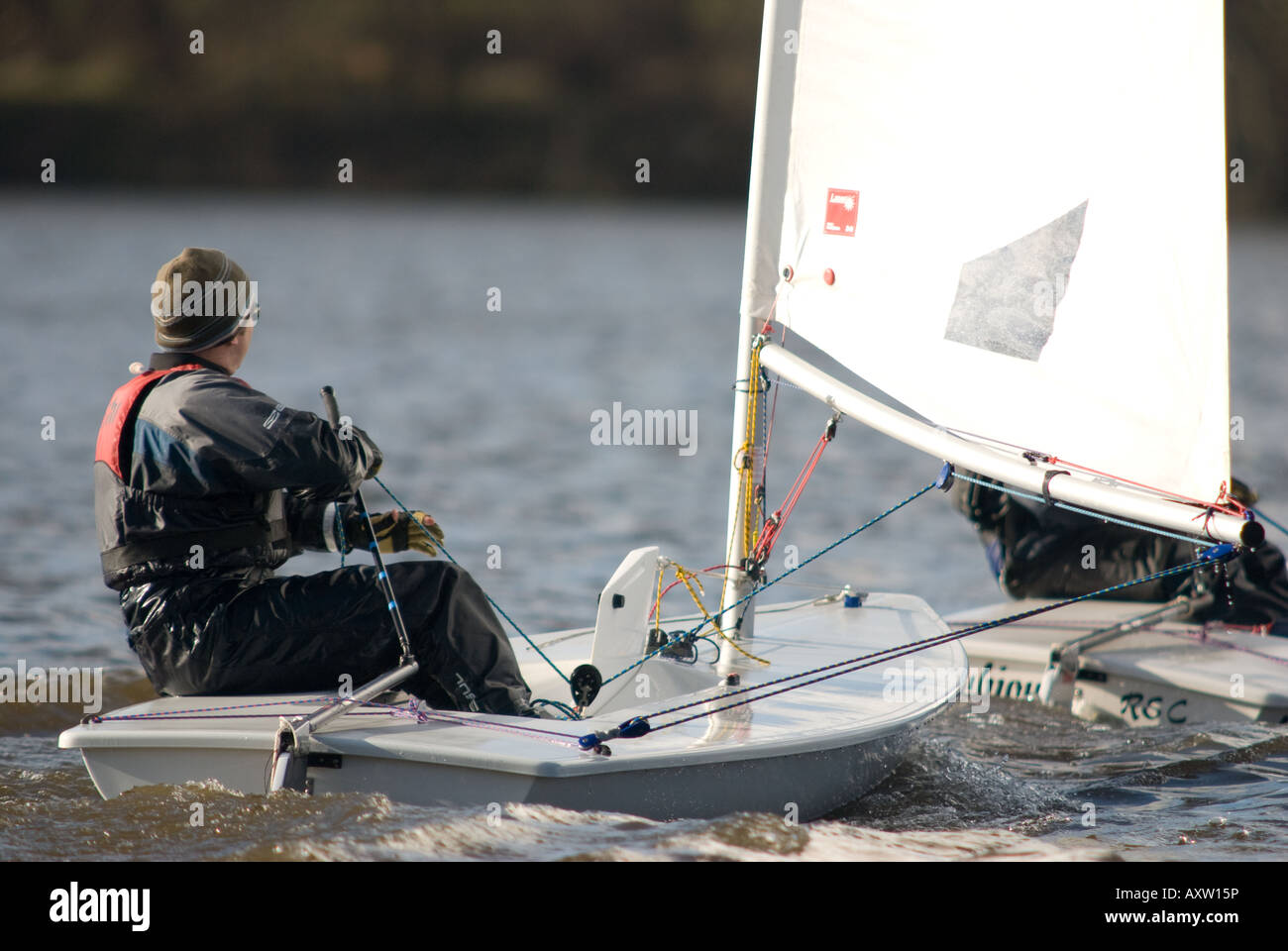 Yachtsman in full sail Stock Photo - Alamy