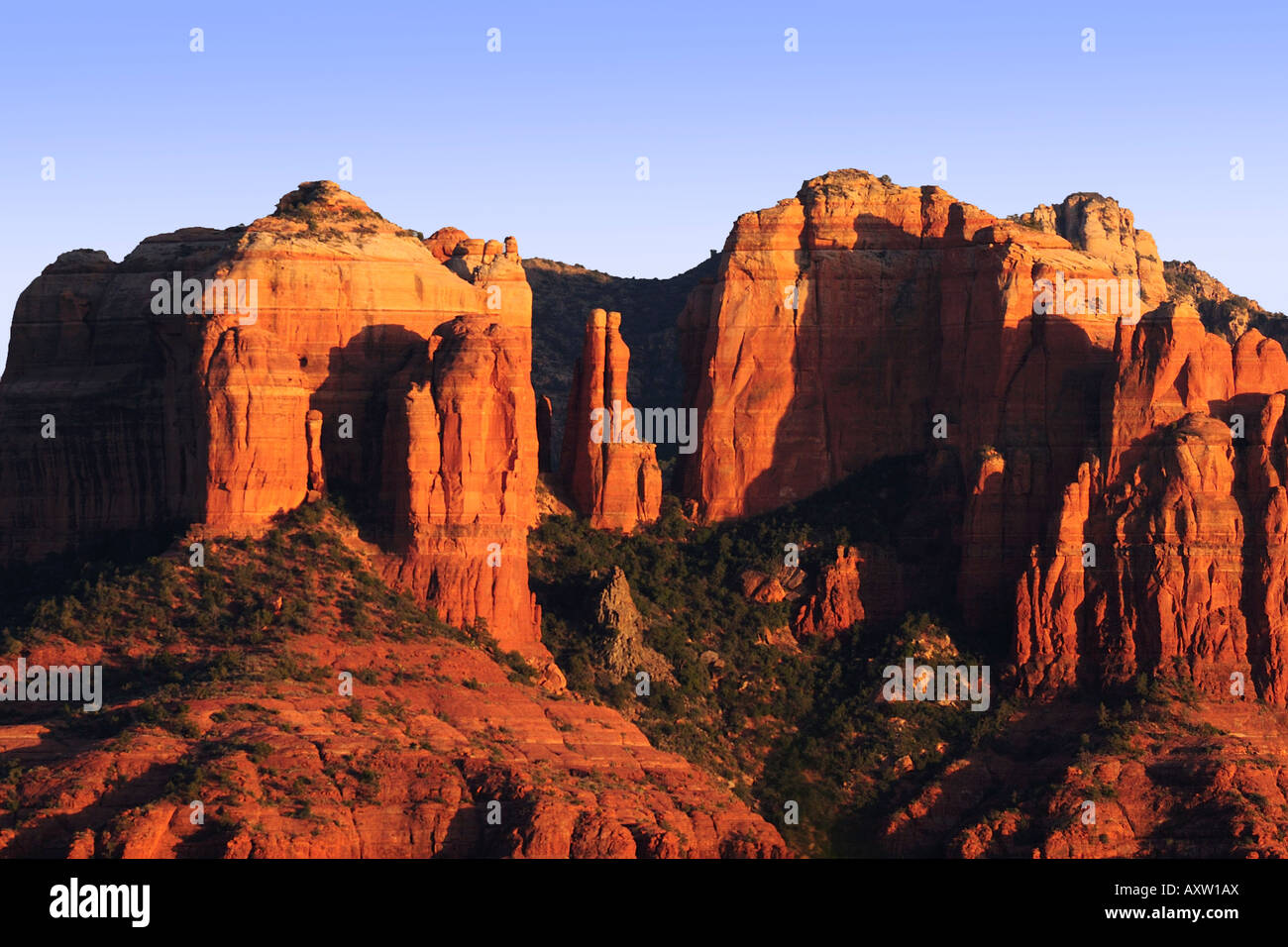 Sedona Arizona red-rock sandstone monolith formation showing ...