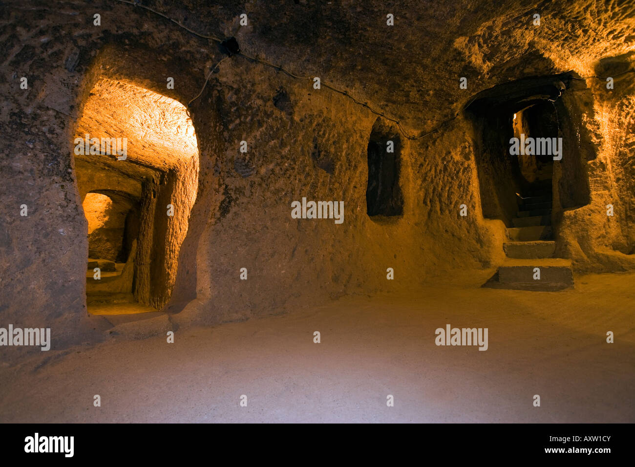 Kaymakli Underground City, Cappadocia, Turkey Stock Photo - Alamy