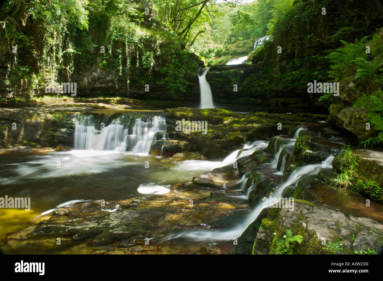 Clun Gwyn Waterfalls Ystradfellte Powys Wales Stock Photo - Alamy