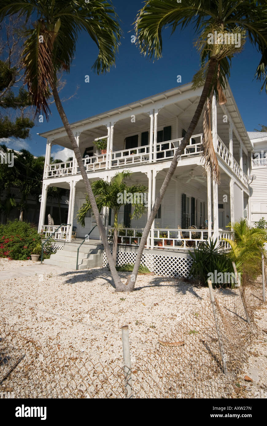 key west florida architecture typical wood construction on beach Stock ...