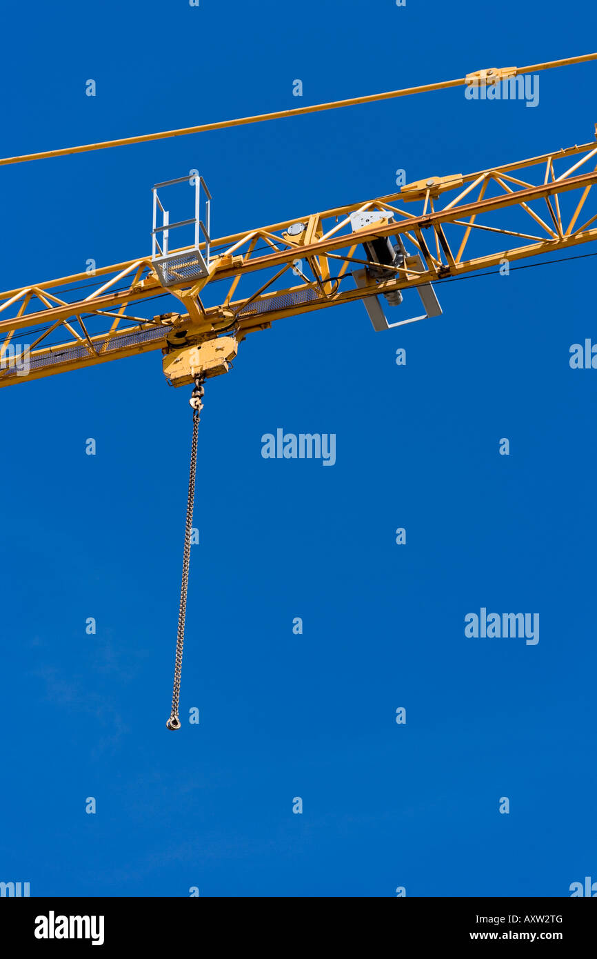 Detail of construction crane Stock Photo - Alamy