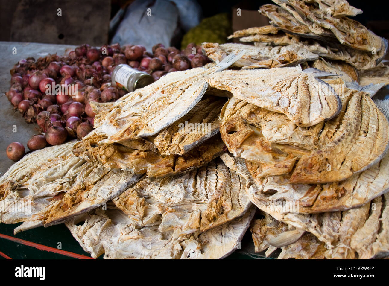 Dried fish in Victoria market in the Seychelles Stock Photo - Alamy