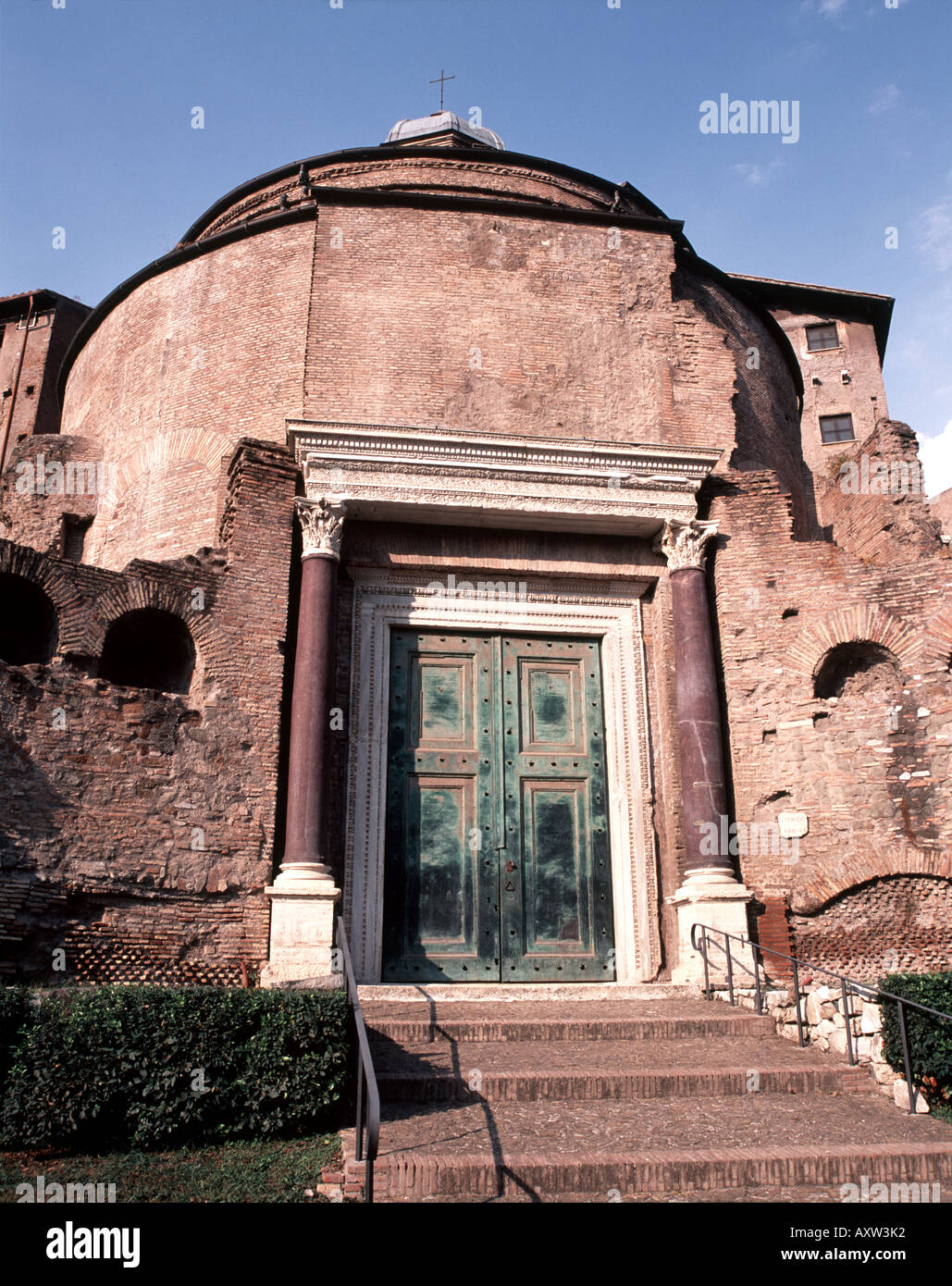 The Temple of Romulus in Rome Stock Photo - Alamy