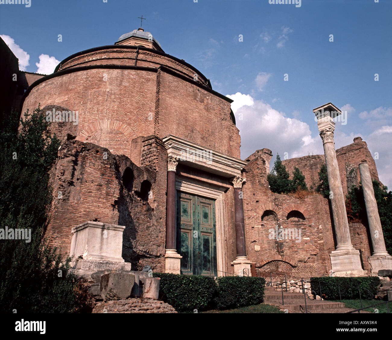 The Temple of Romulus in Rome Stock Photo - Alamy