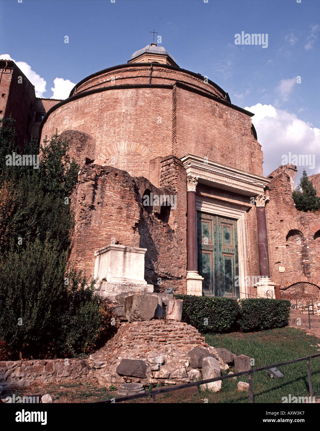 The Temple of Romulus in Rome Stock Photo - Alamy