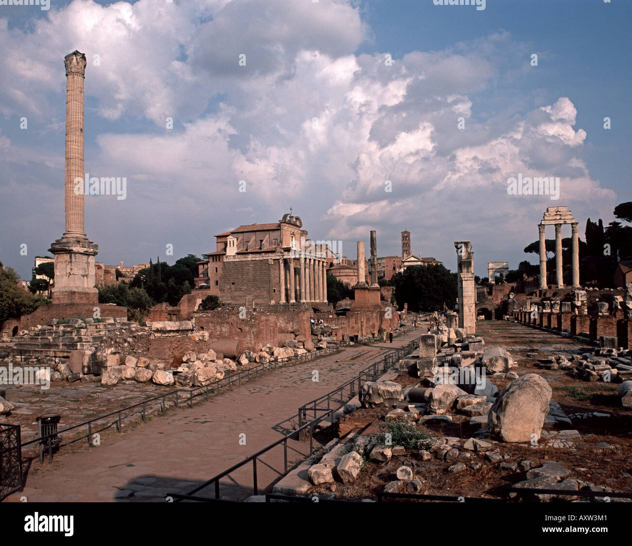 The Via Sacra through the Forum Romanum Rome Italy Stock Photo - Alamy