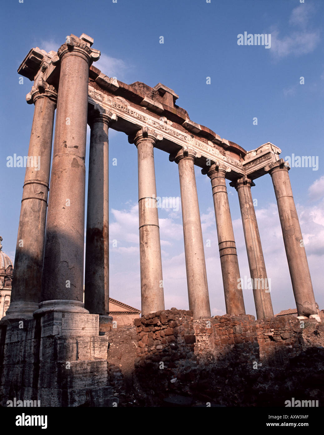 The Temple of Saturn in the Forum Romanum Rome Stock Photo - Alamy