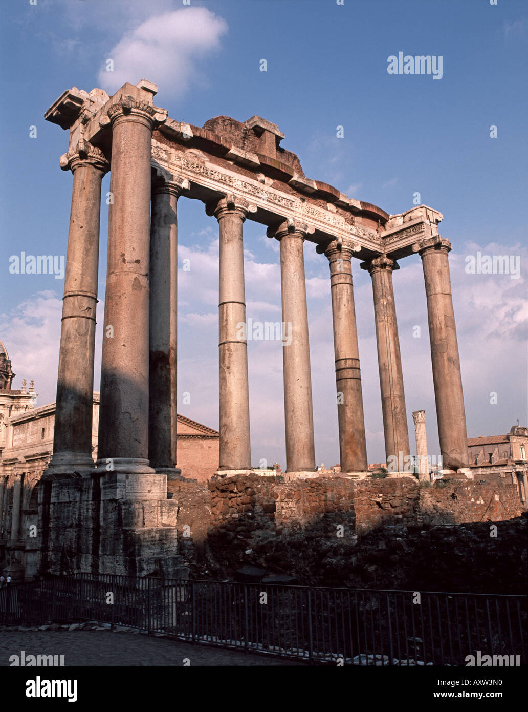 The Temple of Saturn in the Forum Romanum Rome Stock Photo - Alamy